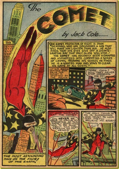 Cole's Comics: THE COMET (1940): Jack Cole’s First Superhero Streaks ...